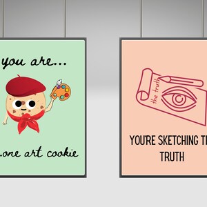 Funny Art Posters (set of 8) Printable Posters, Art Classroom Decor ...