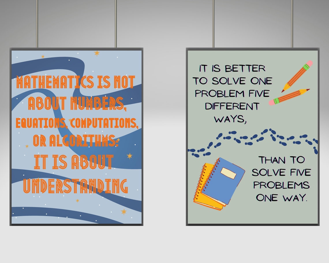 Math Quotes set of 8 Printables Mathematics Classroom - Etsy