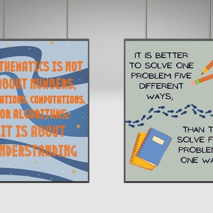 Math Quotes (set of 8) Printables, Mathematics Classroom Posters ...