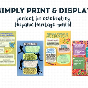 Hispanic Heritage Month (set of 8) Printable Posters, Latinx Heritage ...