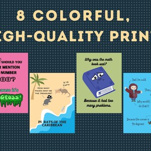 Math Puns Posters (set of 8) Printables VOL2, Math Classroom Decor ...