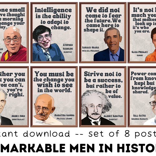 History Quotes set of 8 Printables History Classroom Decor - Etsy