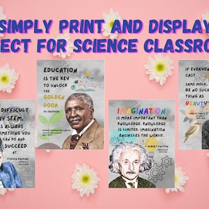 Famous Scientists Posters (set of 8) Printable, Science Classroom Decor ...