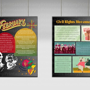 Black History Month (set of 8) Printable Posters, Black History Month ...