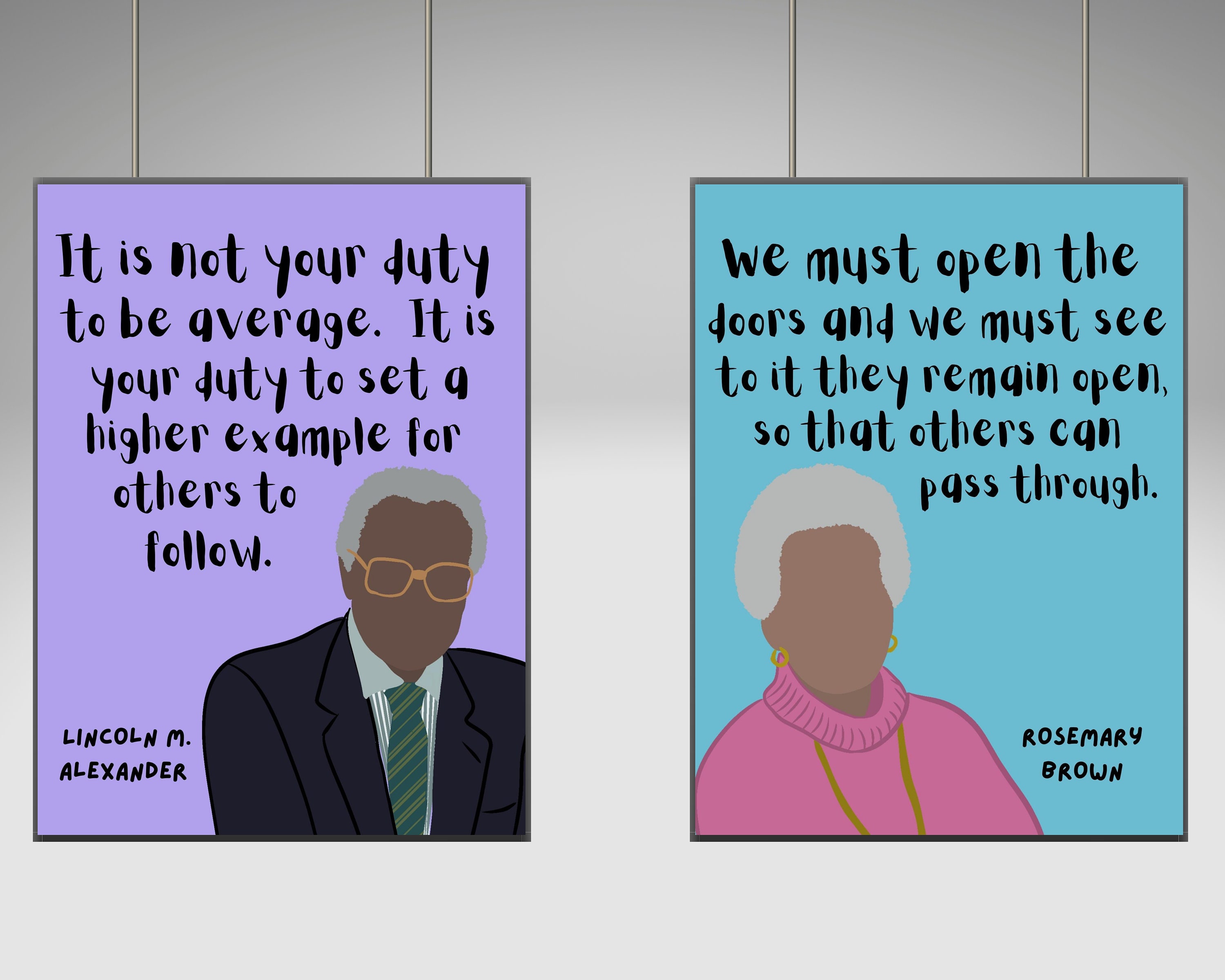 Rainbow Black Canadian Leaders set of 8 Printables Posters - Etsy Canada