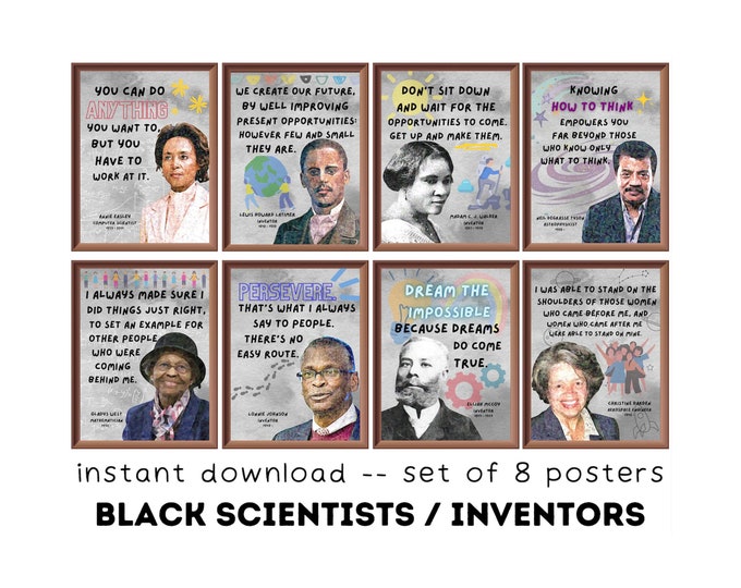 Famous Mathematicians Posters (set of 8) Printable, Math Classroom ...