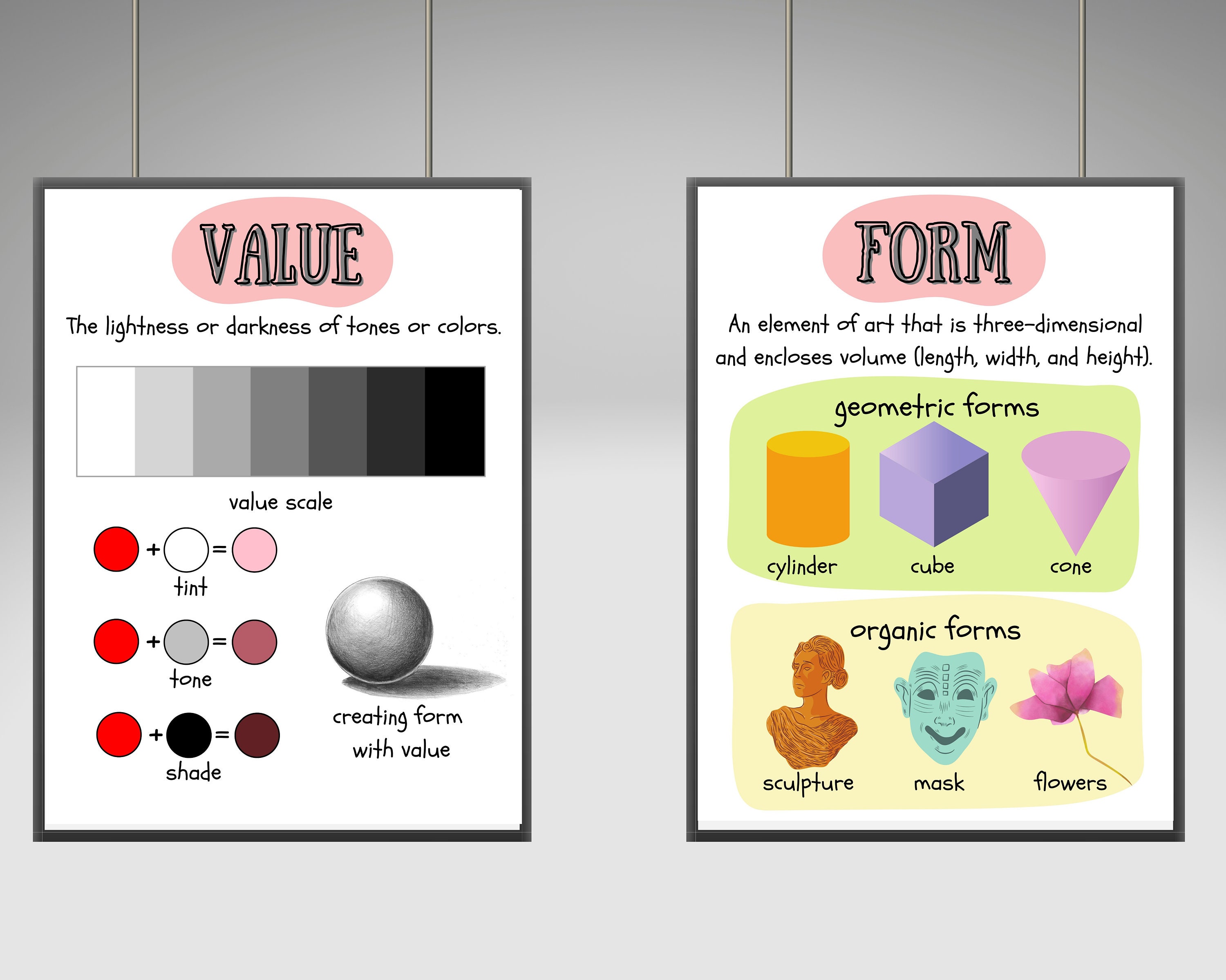 Elements of Art Posters (set of 8) Printables, Art Classroom Decor ...