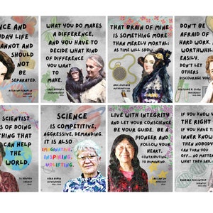 Women in Science Posters (set of 8) Printable, Science Classroom Decor ...