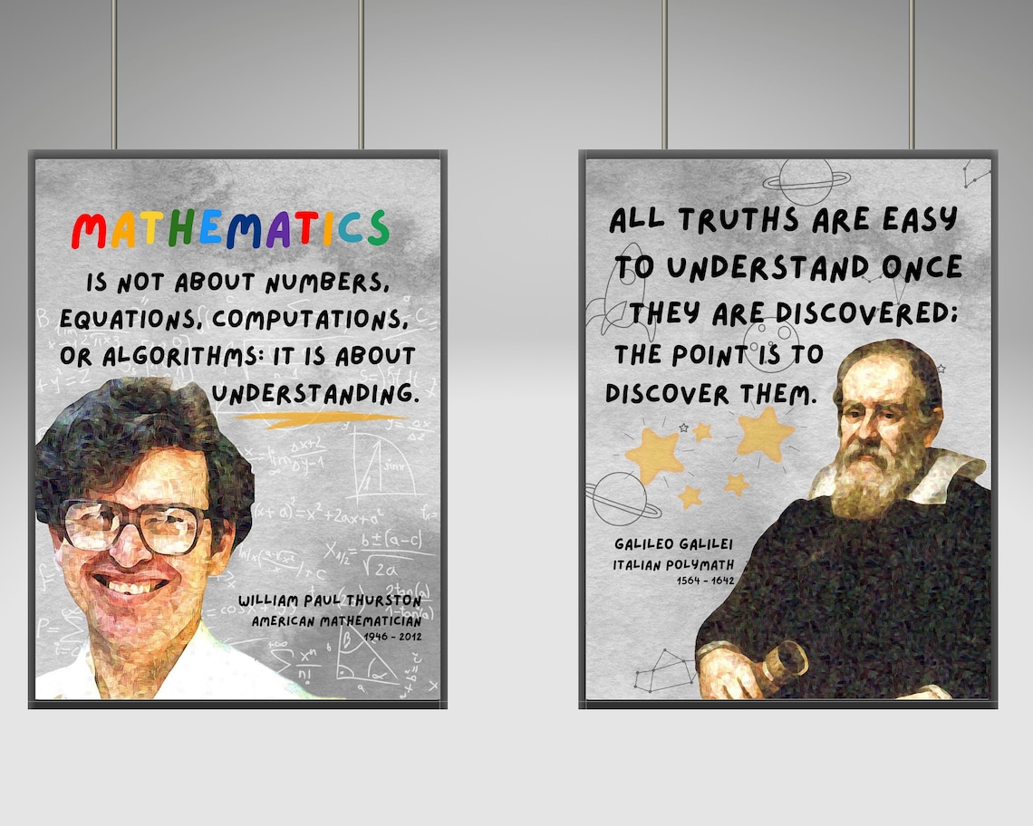 Famous Mathematicians Posters set of 8 Printable Math - Etsy Canada