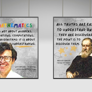 Famous Mathematicians Posters (set of 8) Printable, Math Classroom ...