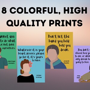 Latina Women (set of 8) Printable Posters, Motivational Classroom Decor ...