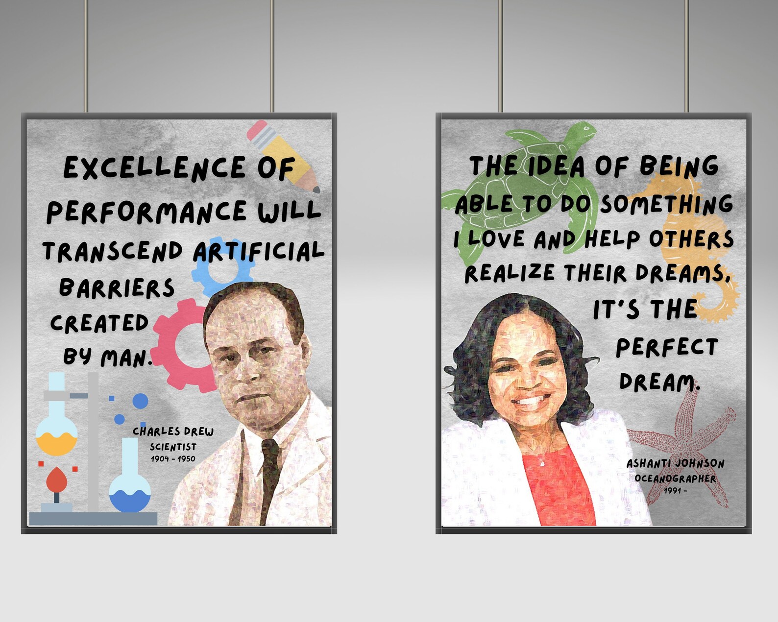 VOL 2 Black Innovators in STEM set of 8 Printable Science - Etsy