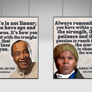 Retro Black Canadian Leaders (set of 8) Printables, Posters for Black ...