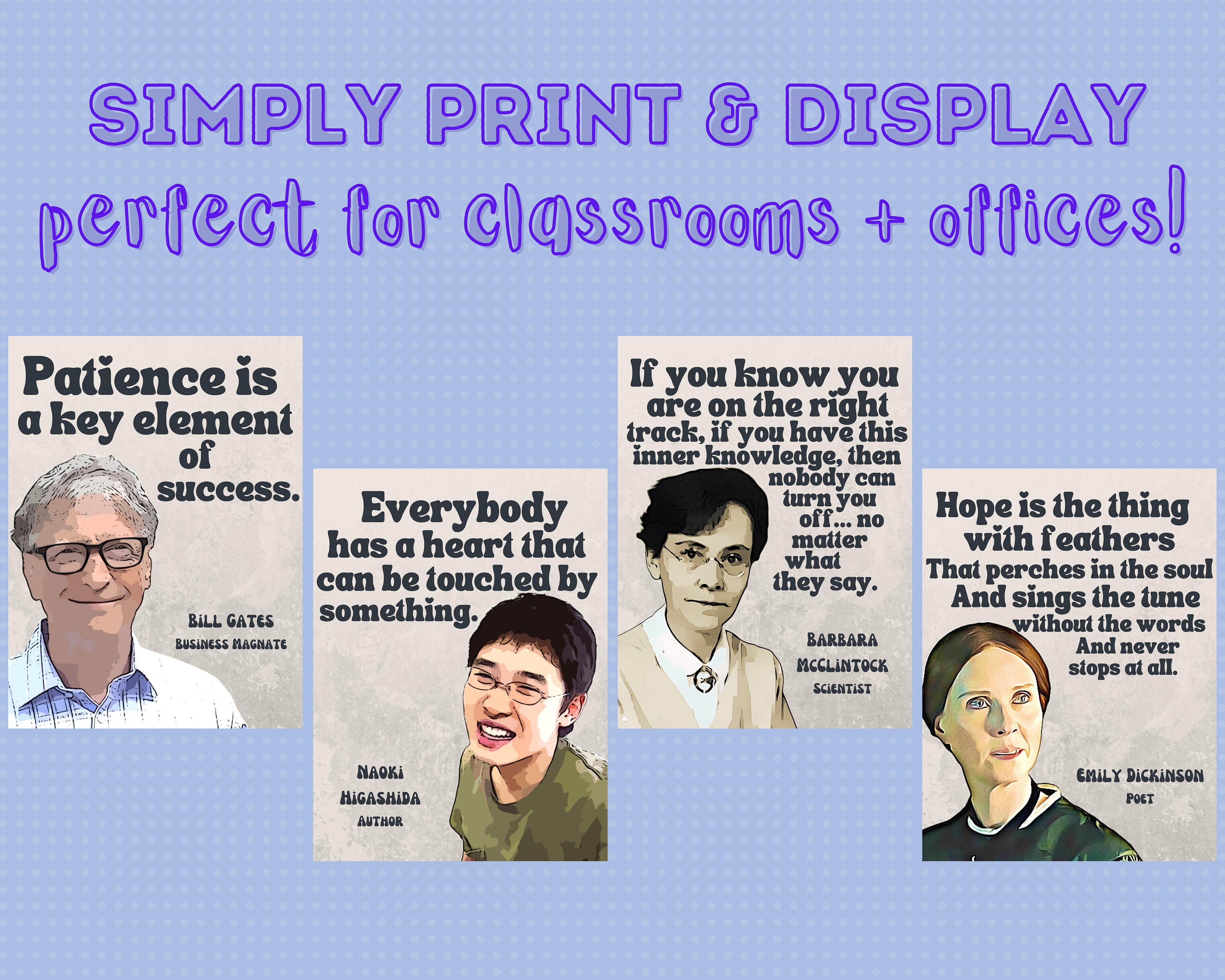 Remarkable People W/ Autism (set of 8) Printable Posters, Inclusive ...