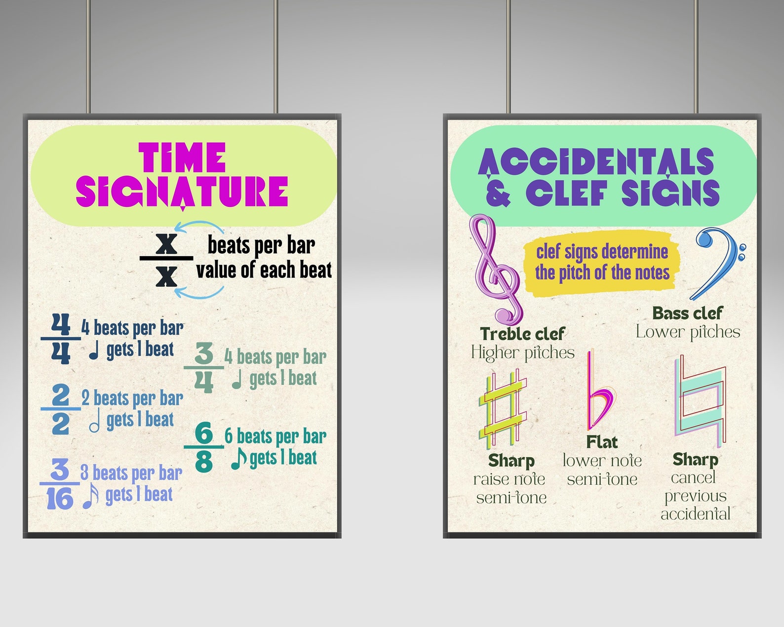 Music Education set of 8 Printable Posters Music Classroom - Etsy