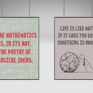 Math Quotes (set of 8) Printables, Mathematics Classroom Posters ...