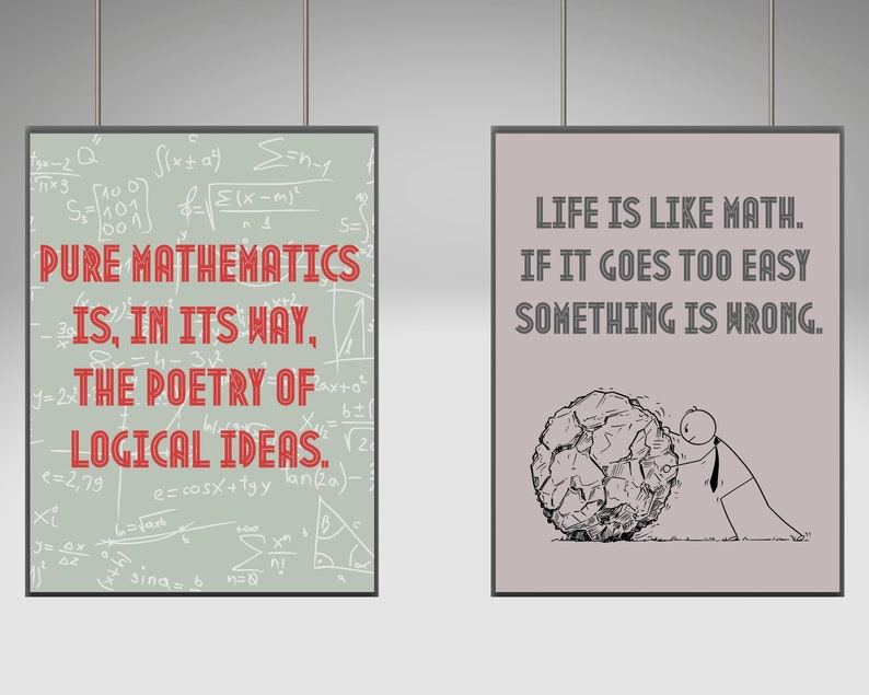 Math Quotes (set of 8) Printables, Mathematics Classroom Posters ...
