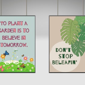 Planty (set of 8) Printable Posters, Plant Themed Classroom Decor ...