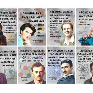 STEM Bundle (set of 47) Printable Posters, Famous Scientists and ...