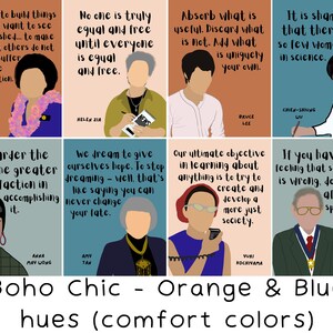 Boho Chic Asian Leaders in History set of 8 Printable Posters ...