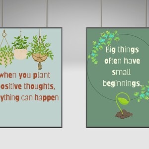 Planty (set of 8) Printable Posters, Plant Themed Classroom Decor ...