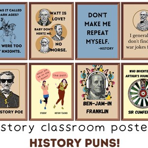 History Posters set of 8 Printables Funny History Posters - Etsy