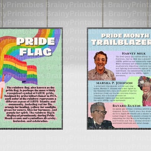 Pride Month (set of 8) Printable Posters, LGBT History Month Posters ...