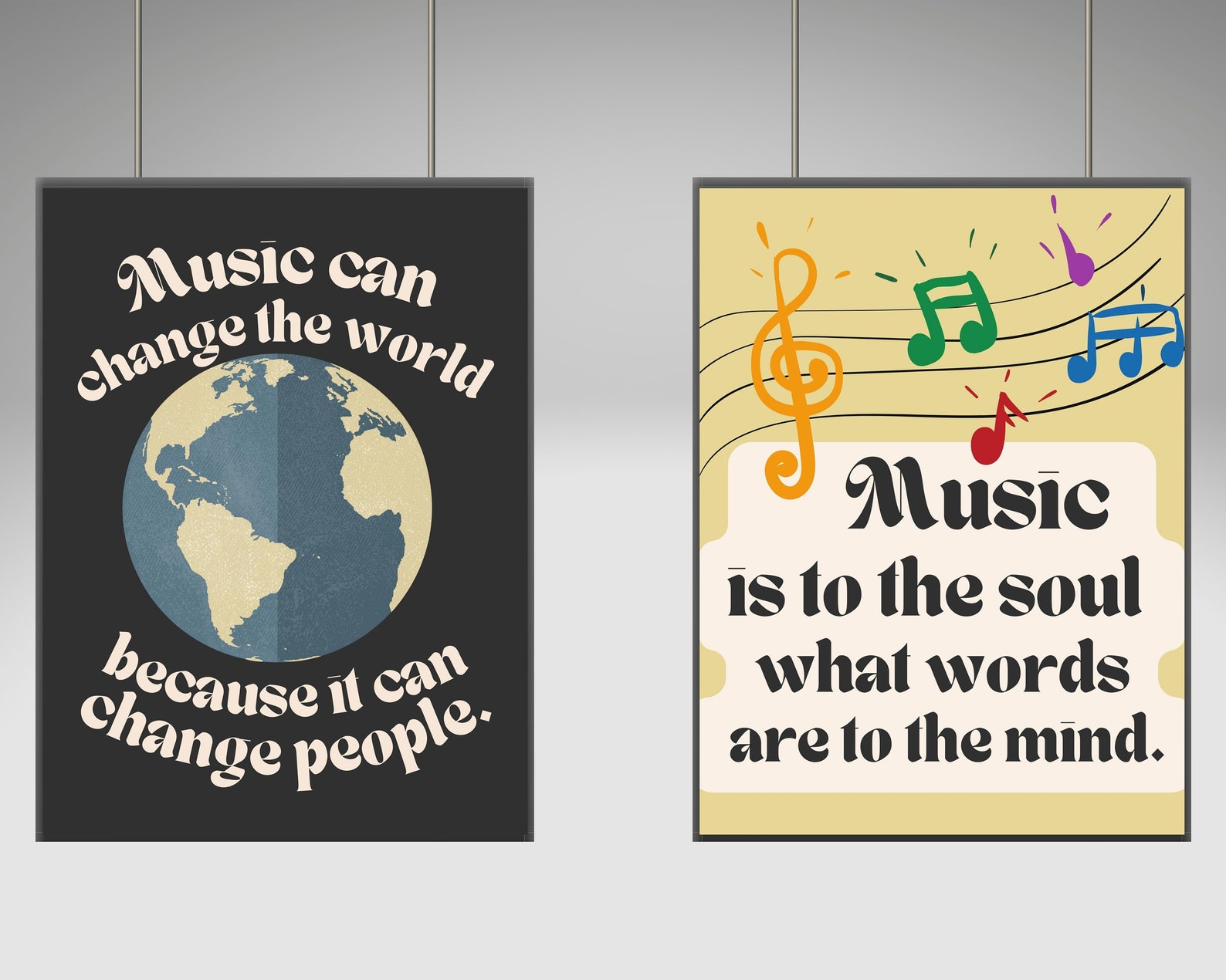 Music Quotes set of 8 Printable Posters Music Classroom - Etsy