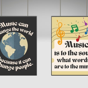 Music Quotes (set of 8) Printable Posters, Music Classroom Decor ...