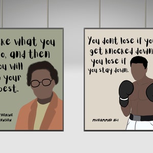 Black Leaders in History (set of 8) Printable Posters, Black Historical ...