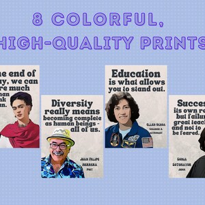 Retro Hispanic Leaders in History (set of 8) Printable Posters ...