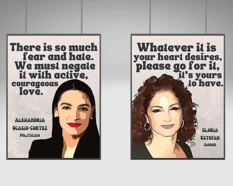 Retro Latina Women in History (set of 8) Printable Posters, Women's ...