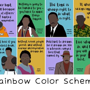Black Leaders in History (set of 8) Printable Posters, Black Historical ...