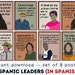 Retro Hispanic Leaders in History set of 8 Printable Posters, Hispanic ...