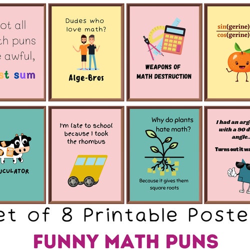 High School Math Pun Posters - Etsy