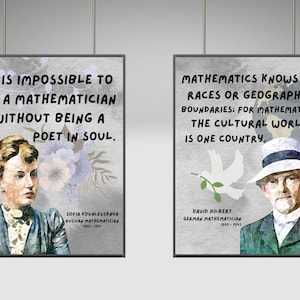 Famous Mathematicians Posters (set of 8) Printable, Math Classroom ...