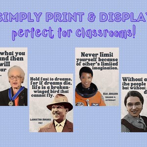 Retro Black Leaders in History (set of 8) Printable Posters, Black ...