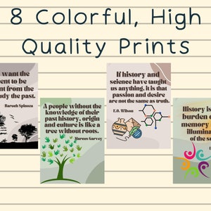 History Quotes (set of 8) Printables, History Classroom Decor ...