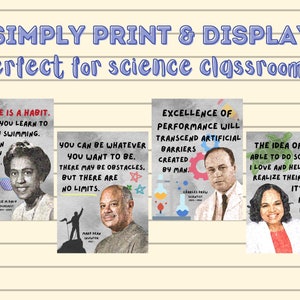 VOL 2 Black Innovators in STEM (set of 8) Printable, Science Classroom ...