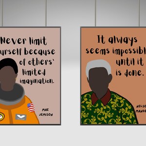 Black Leaders in History (set of 8) Printable Posters, Black Historical ...