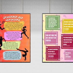 Womens History Month (set of 8) Printable Posters, Bulletin Board ...