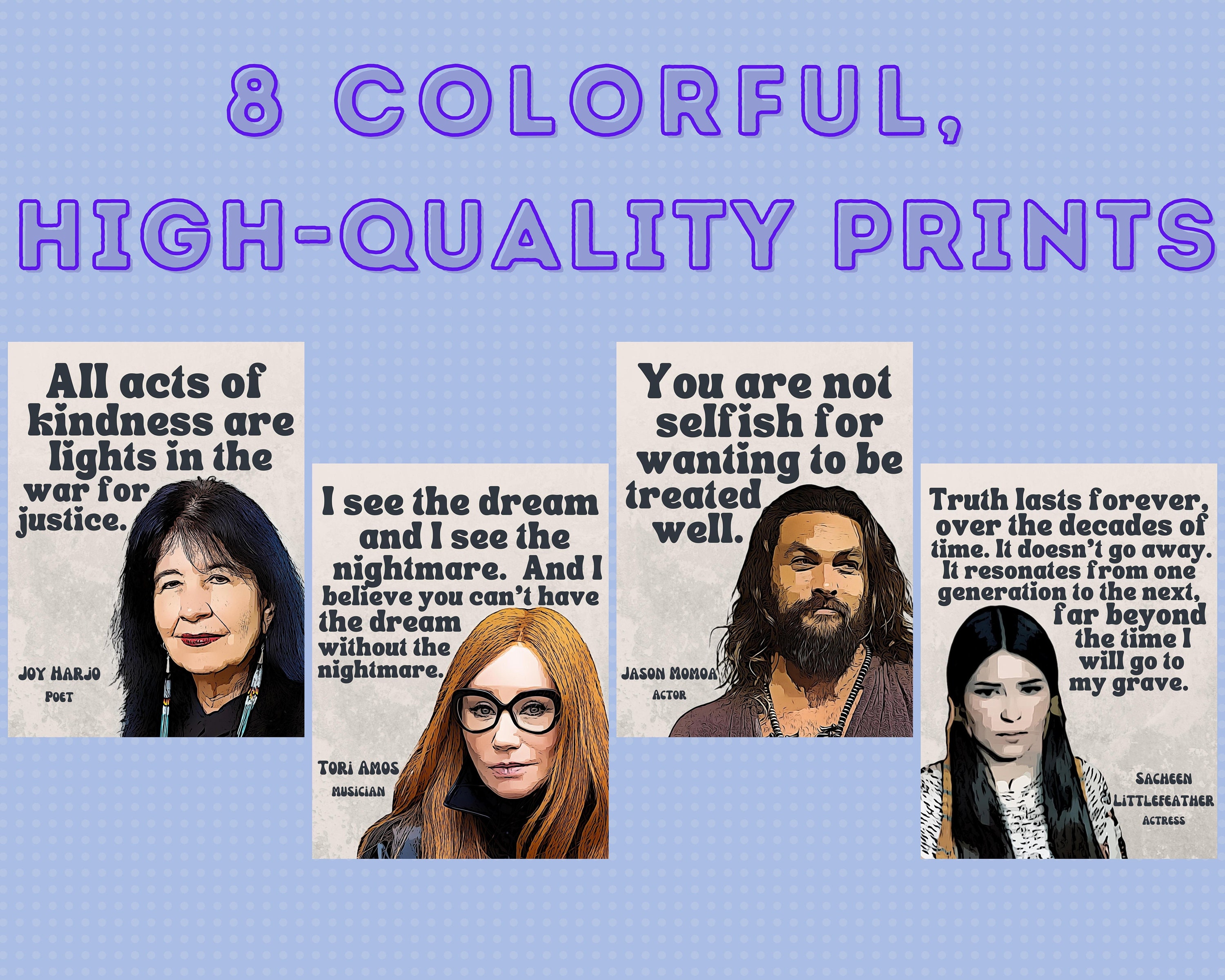 Retro Native American Leaders set of 8 Printable Posters - Etsy