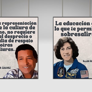 SPANISH Hispanic Leaders in History (set of 8) Printable Posters ...