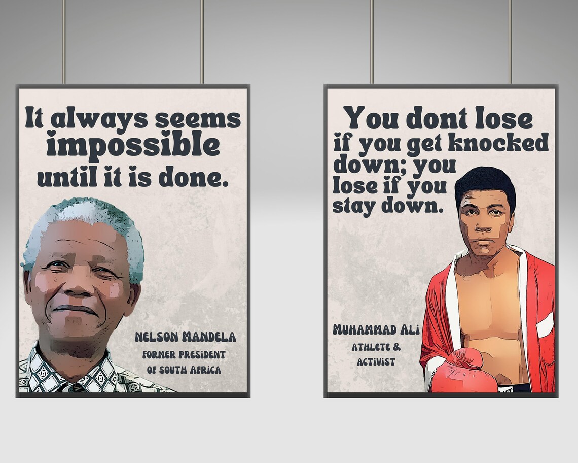 Retro Black Leaders in History set of 8 Printable Posters - Etsy