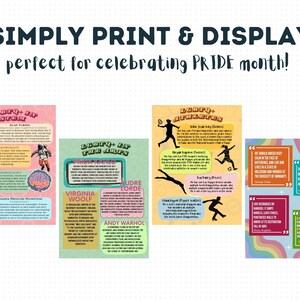 Pride Month (set of 8) Printable Posters, LGBT History Month Posters ...