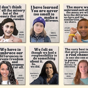 Retro Remarkable Young People (set of 18) Printable Posters ...