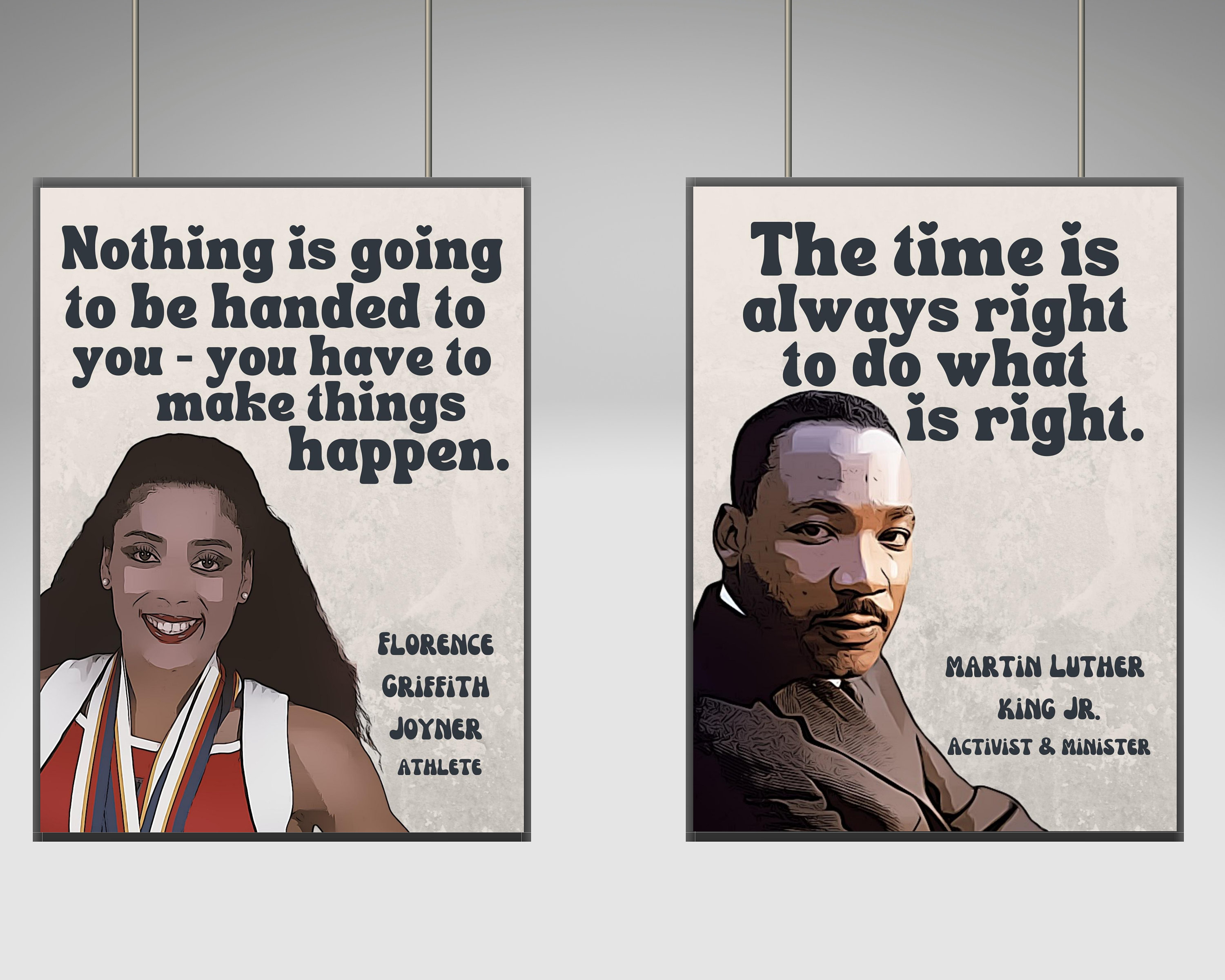 Retro Black Leaders in History set of 8 Printable Posters - Etsy