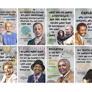 STEM Bundle (set of 47) Printable Posters, Famous Scientists and ...