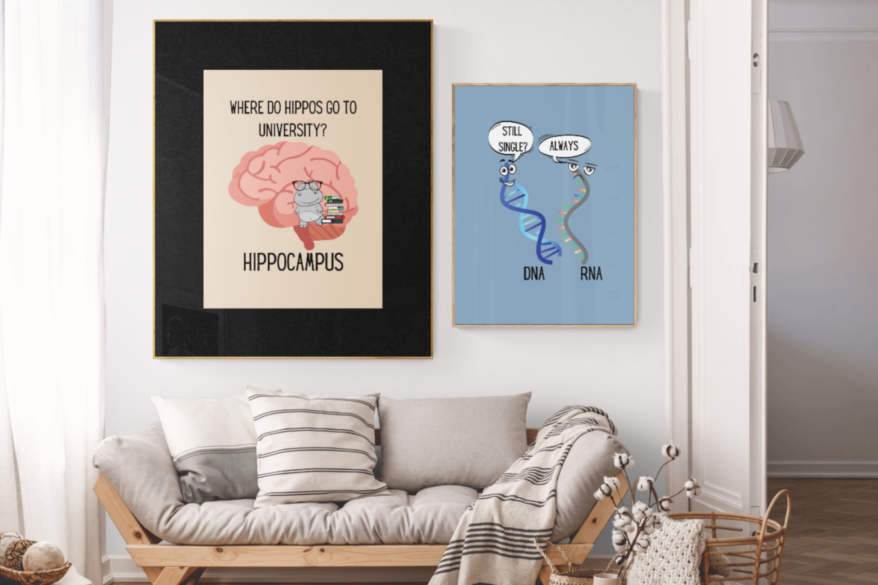 Biology Puns set of 8 Printable Posters Funny Science - Etsy