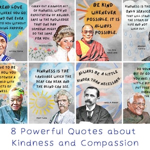Kindness Matters (set of 8) Printable Posters, Inspirational Quotes ...